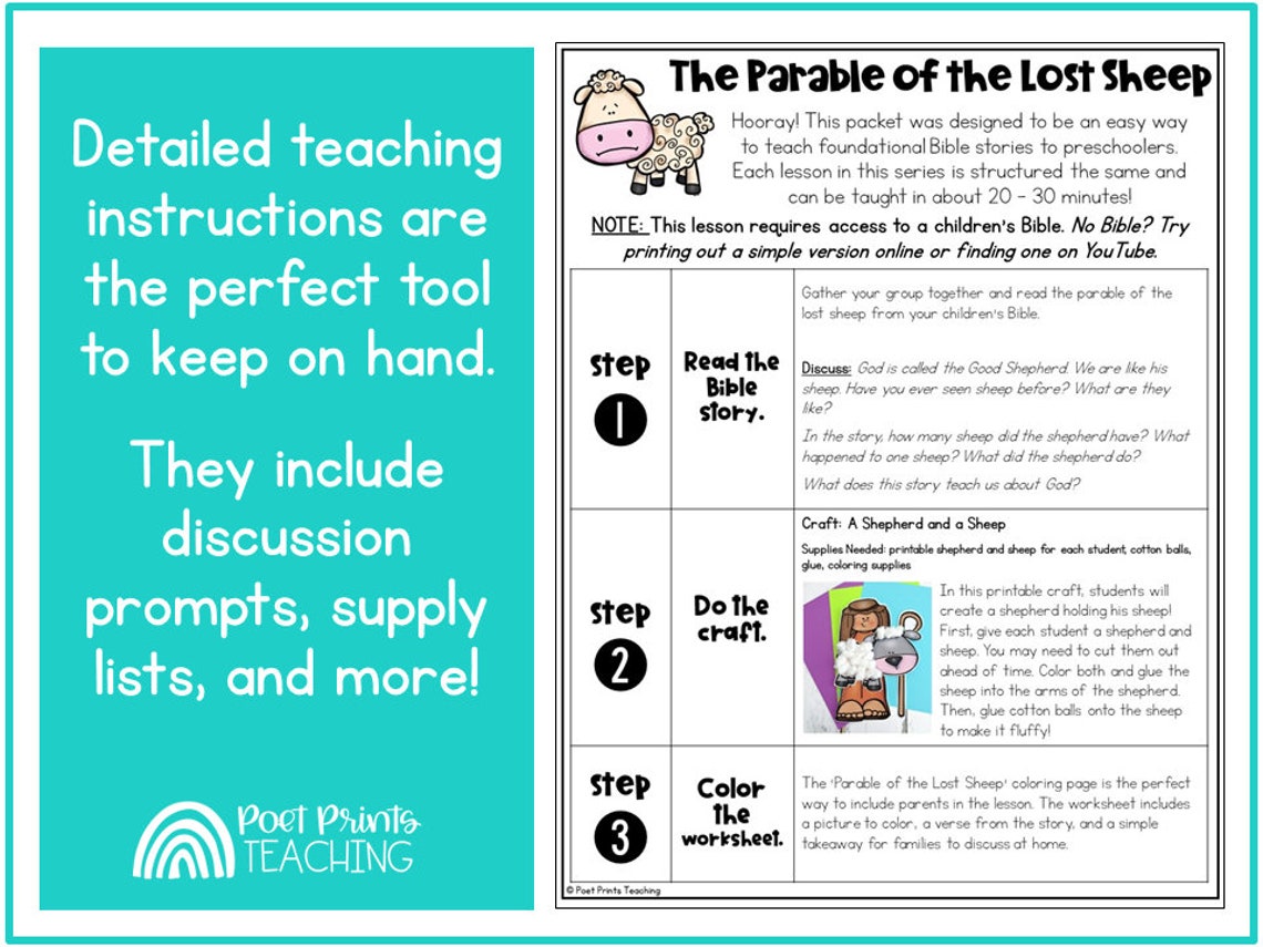 Parables of Jesus, 5 Preschool and Kindergarten Bible Lessons for ...