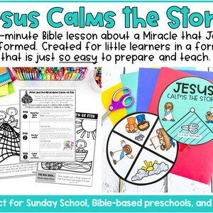 Jesus Calms the Storm Printable Bible Craft and Lesson About Miracles ...
