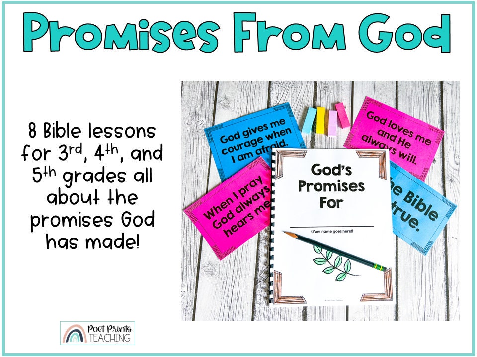 Printable Bible Lesson for Kids God's Promises Sunday - Etsy