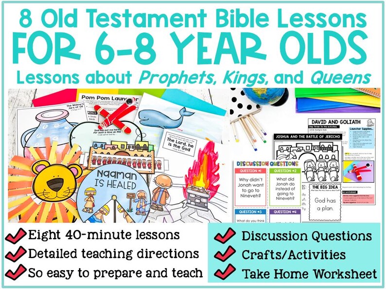 Bible Lessons for Kids From the Old Testament, 1st, 2nd, 3rd Grades ...