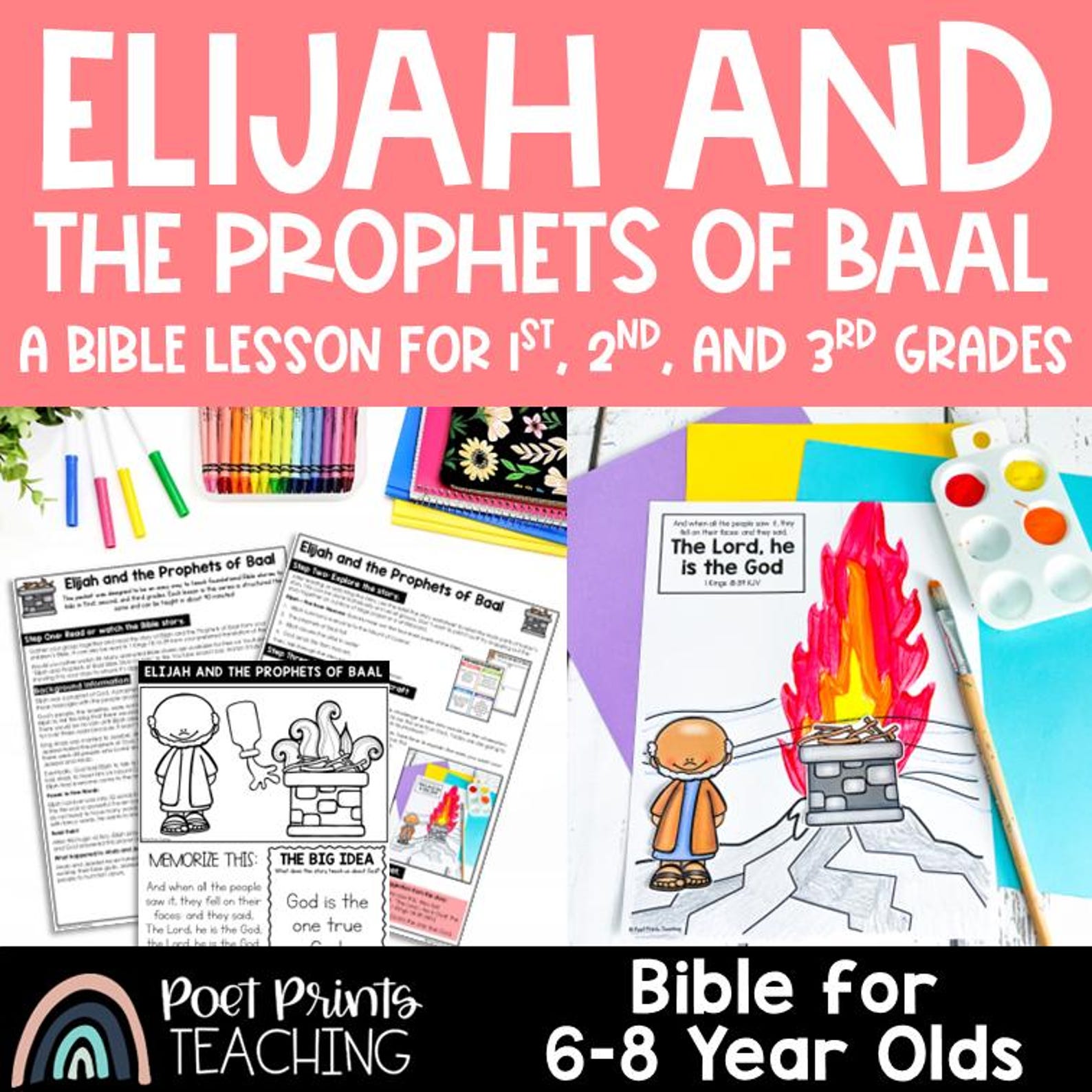Elijah and the Prophets, Old Testament Bible Lesson, Printable Bible ...