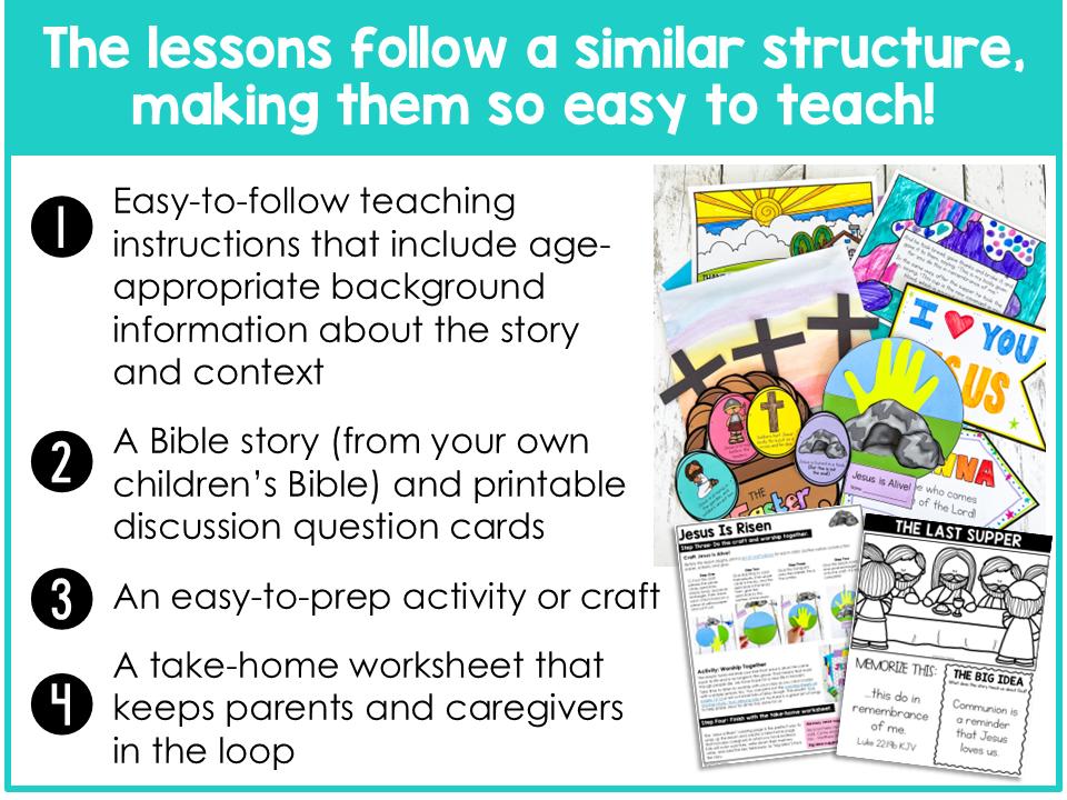 The Easter Story, Printable Bible Stories for Holy Week, Crafts and ...