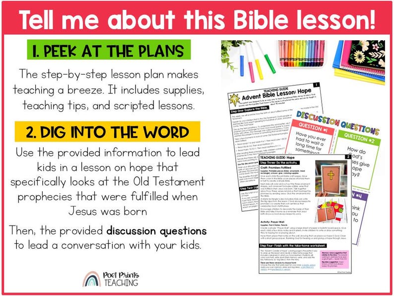 Hope: an Advent Bible Lesson for Kids, Printable Christmas Craft (PDF ...