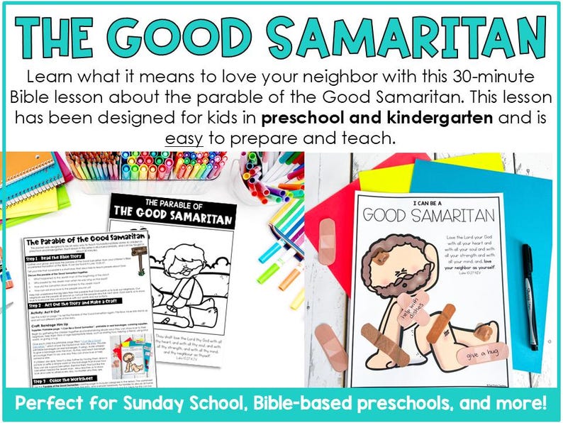 The Parable of the Good Samaritan Bible Lesson for Preschool (PDF ...