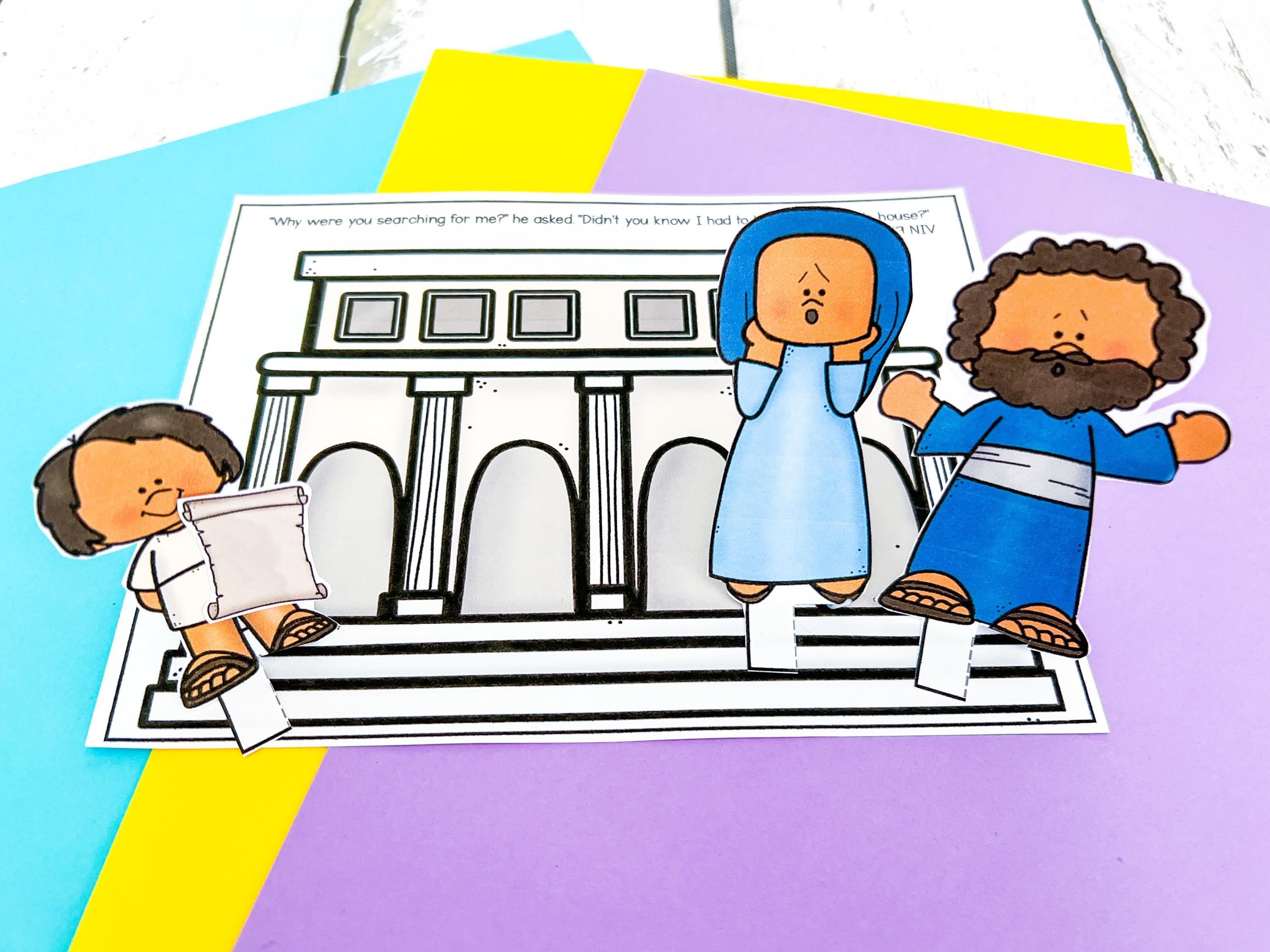 The Boy Jesus Visits the Temple, New Testament Bible Stories, Printable ...