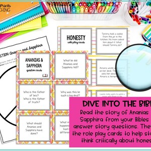 Honesty Bible Lessons for Kids, Printable Character Education Sunday ...