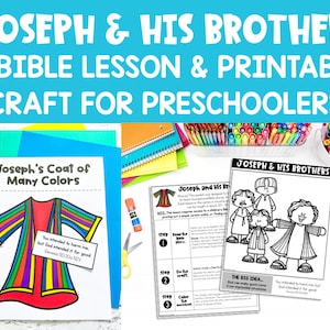 Preschool Bible Craft Joseph's Colorful Coat (Instant Download) - Etsy