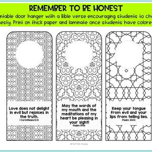 Honesty Bible Lessons for Kids, Printable Character Education Sunday ...