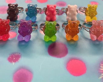 Silver Bear Ring Silver Teddy Bear Ring Silver Gummy Bear Ring Delicate Bear Ring - Etsy
