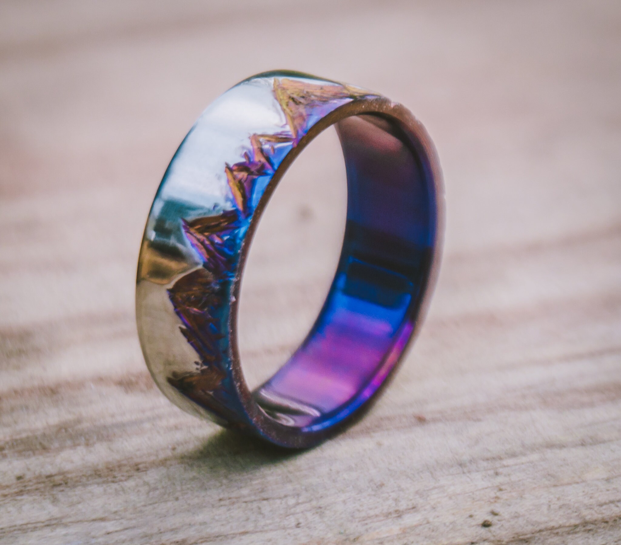 Mountain Range Ring Titanium Mens Wedding Ring Womens - Etsy