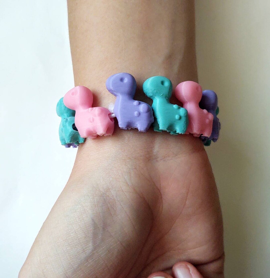 Pastel Dino Bracelet - Etsy