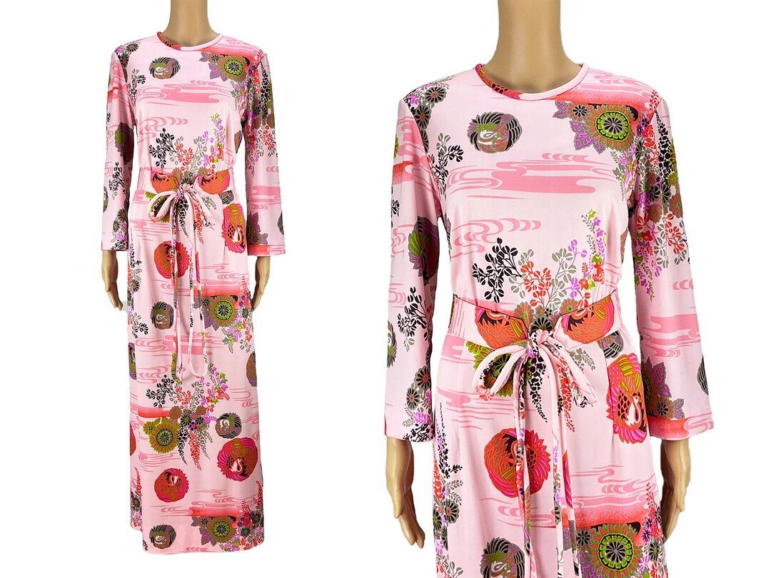 Maxi Dress Alice of California Hostess Gown Vintage 1970s Bracelet ...