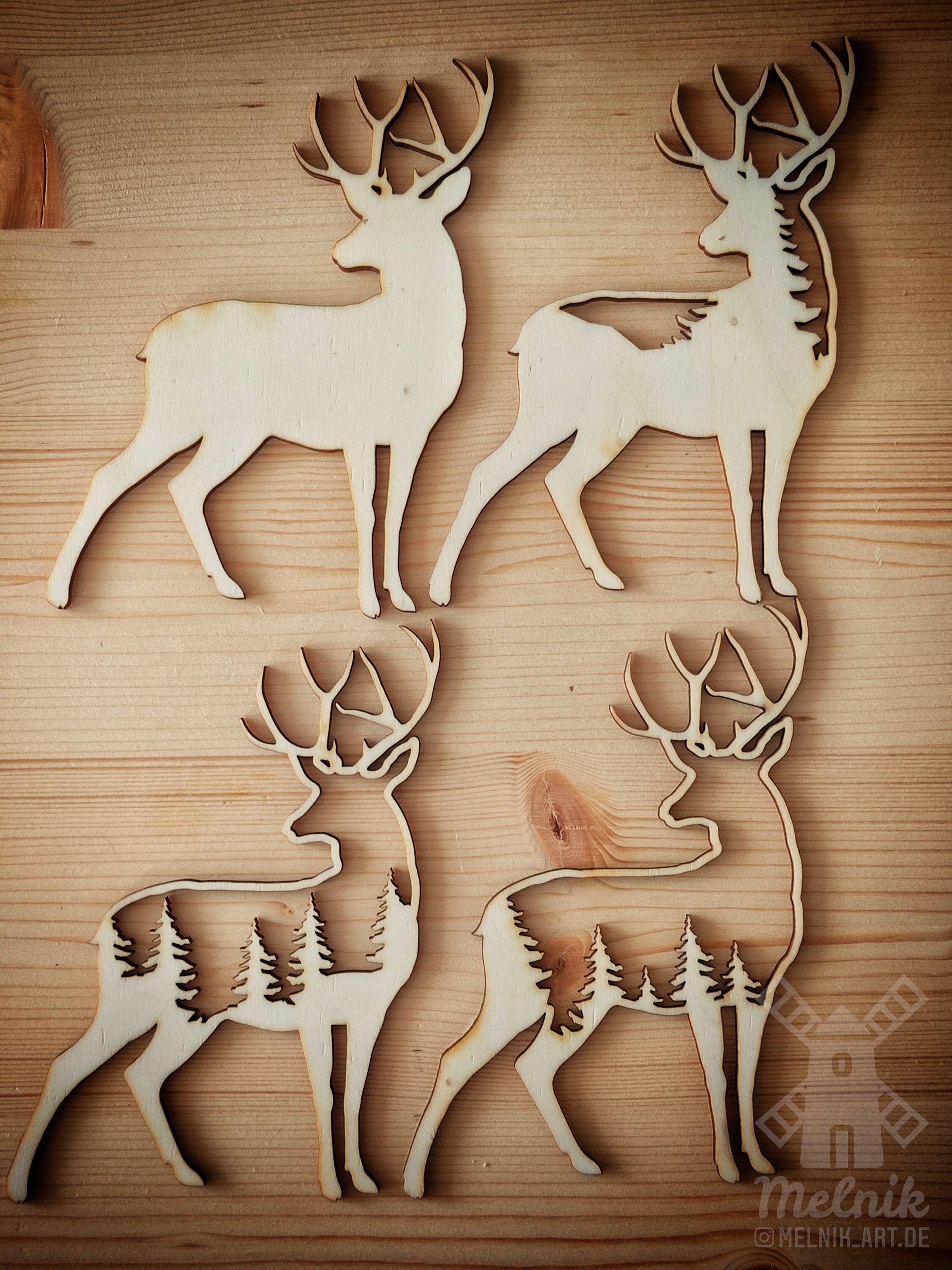 3D Model deer Made of Wood for Self-coloring - Etsy