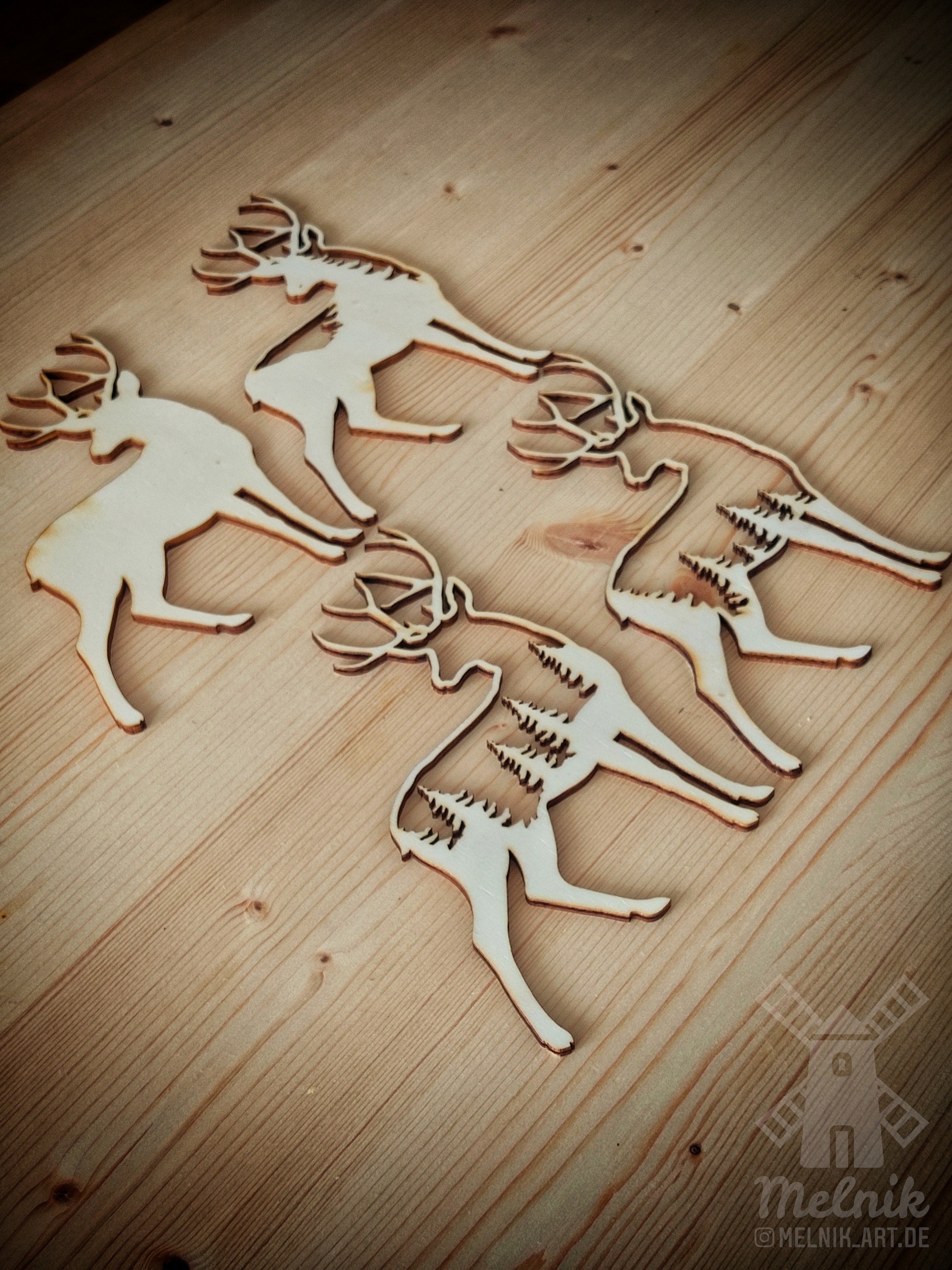 3D Model deer Made of Wood for Self-coloring - Etsy