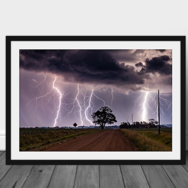 Lightning Art Print - Etsy