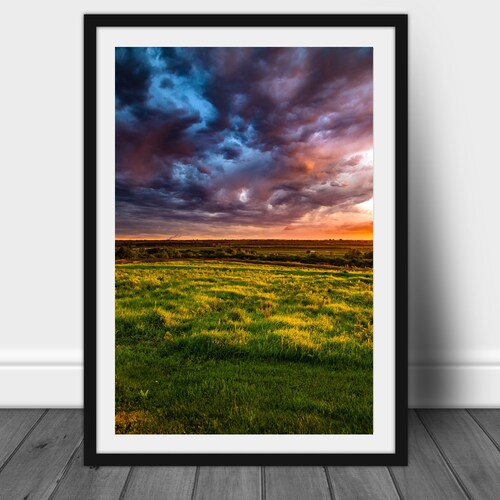 Iowa Landscape Photography Print Scenic Storm Clouds and - Etsy
