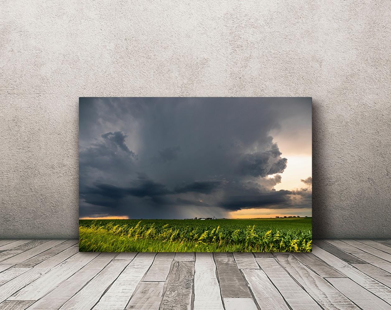 Thunderstorm at Sunset Wall Art Picture, Nebraska Landscape Photography Decor - Etsy