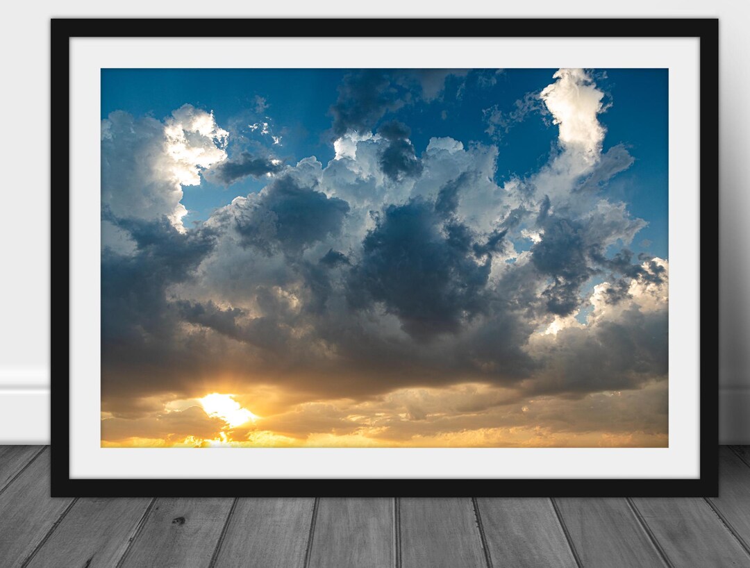 Cumulus Cloud Wall Art Print, Colorful Sunset Photography Decor - Etsy