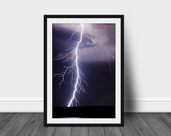 Lightning Strike Wall Art - Etsy