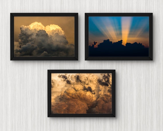 4x6 Cloud Photo Prints Set of 3 Storm Photography and | Etsy