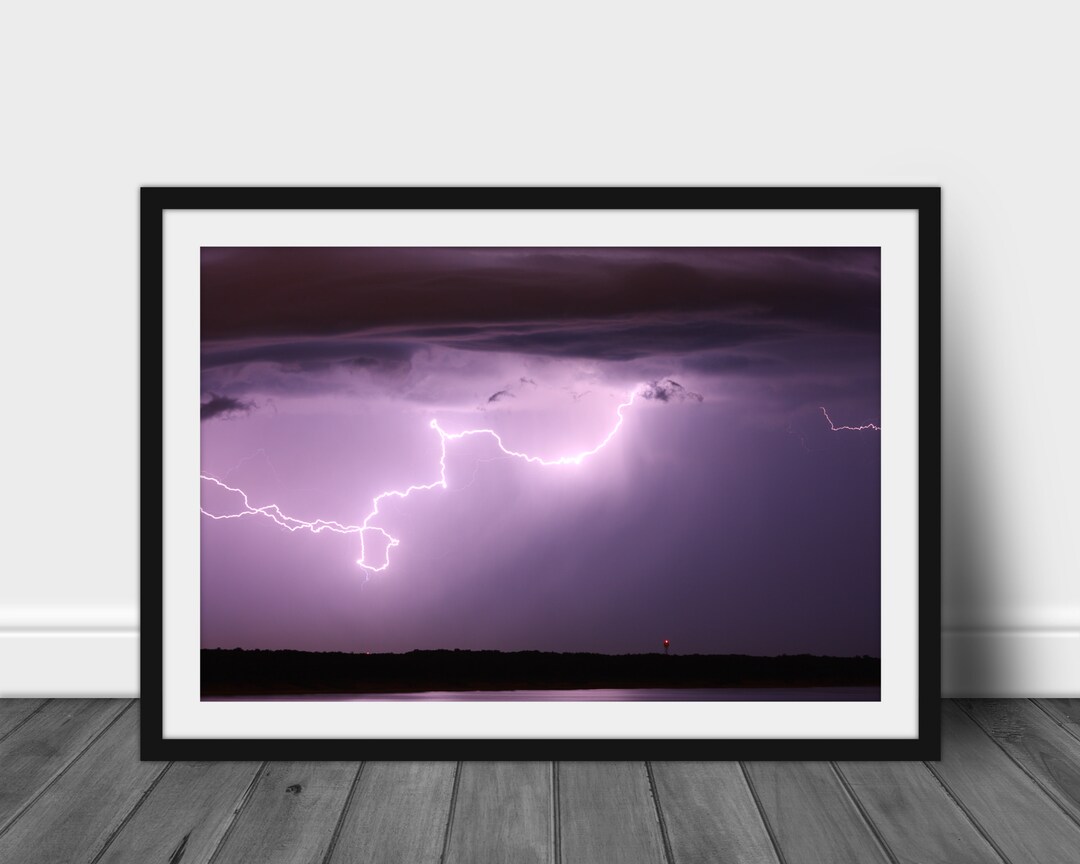 Digital Photography Print, Printable Wall Art Photo of Lightning Bolt ...