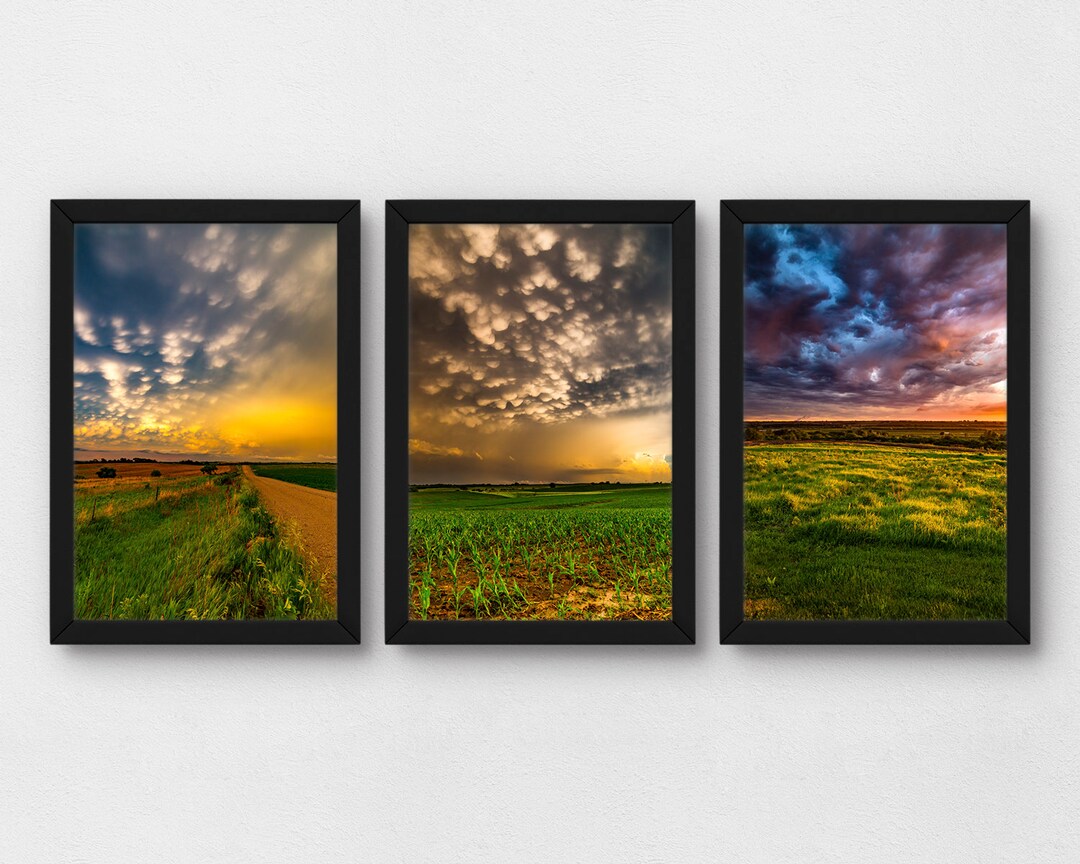 4x6 Landscape Photo Prints, Set of 3 Storm Photography and Dramatic ...