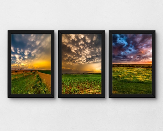 4x6 Landscape Photo Prints Set of 3 Storm Photography and | Etsy