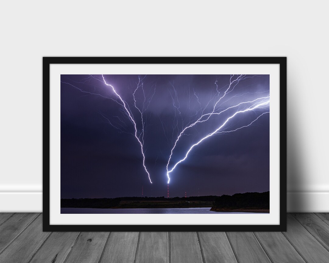 Lightning Photography Print, Unique Nature Wall Art Picture Hanging - Etsy