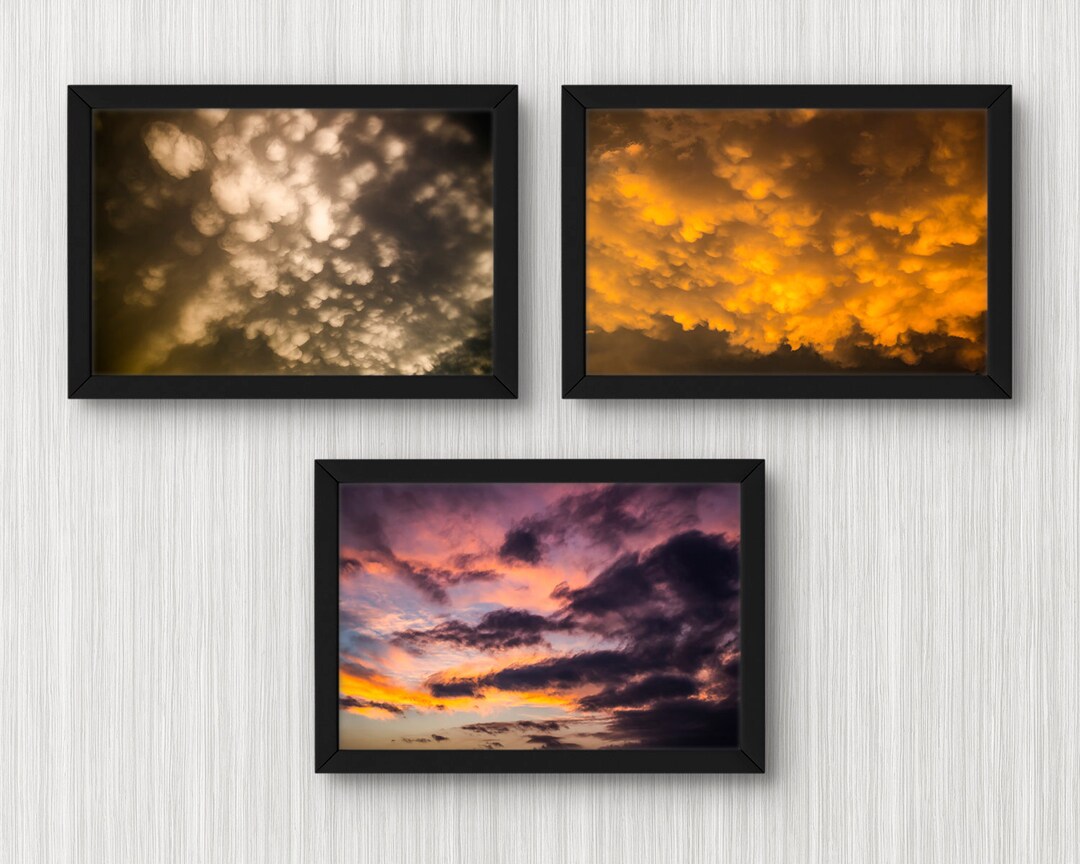 4x6 Colorful Sunset Photo Prints, Set of 3 Abstract Photography Prints ...