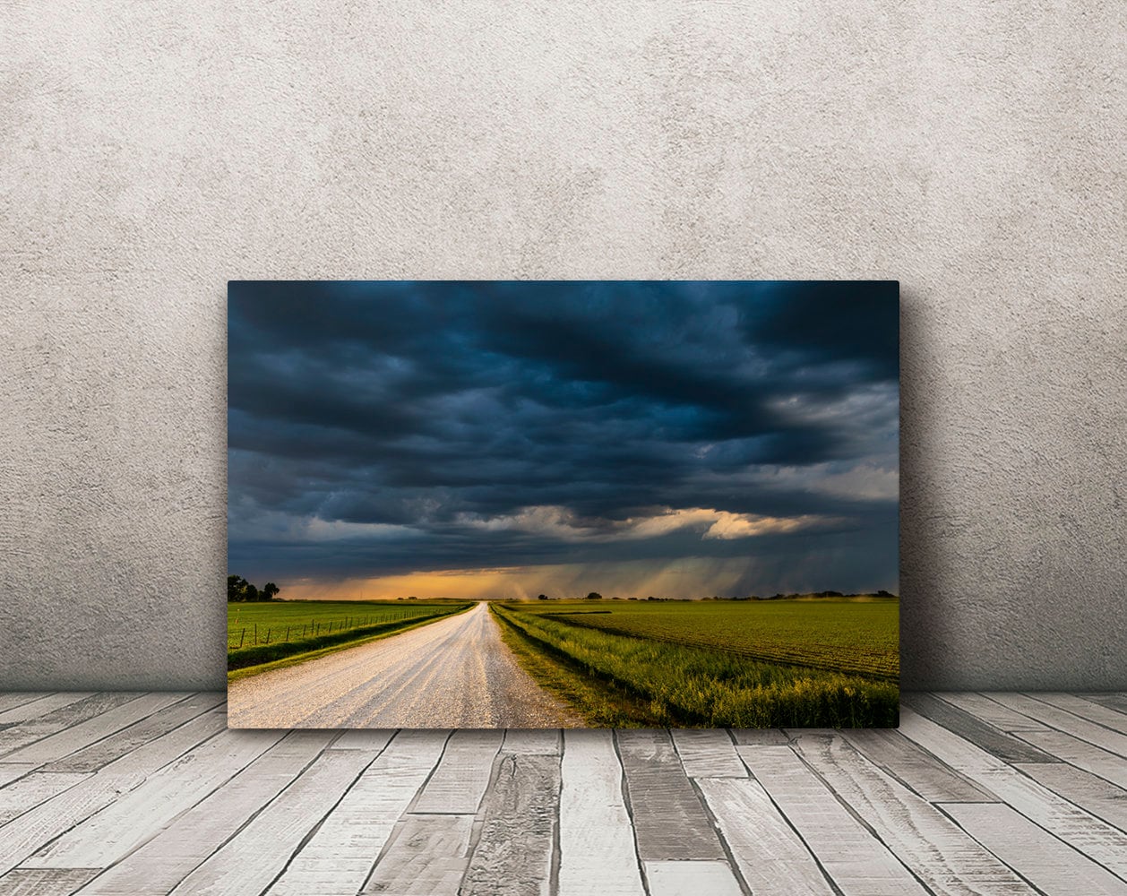 Iowa Landscape Photography Wall Art, Scenic Country Road Picture - Etsy
