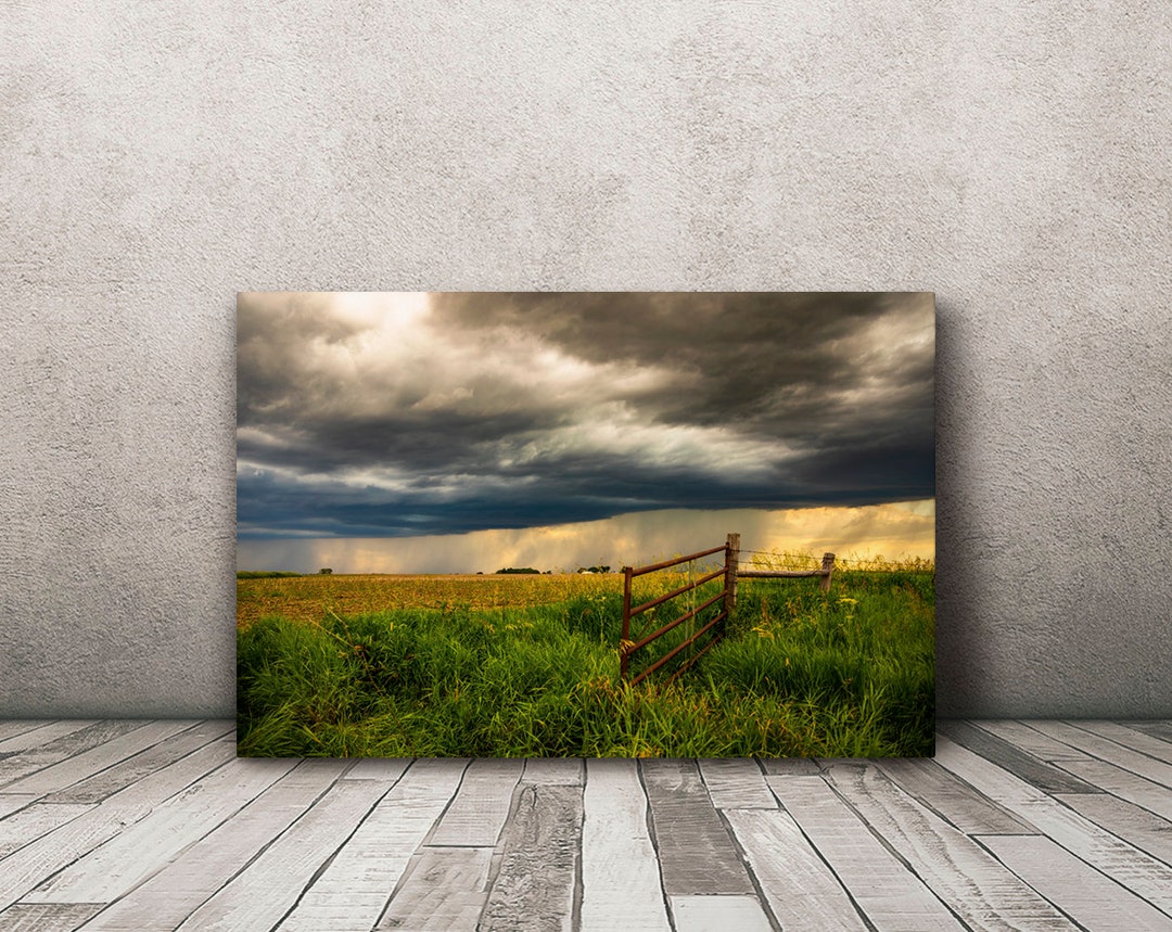 Set of 10 4x6 Metal Landscape Wall Art Prints, Small Rustic Country ...