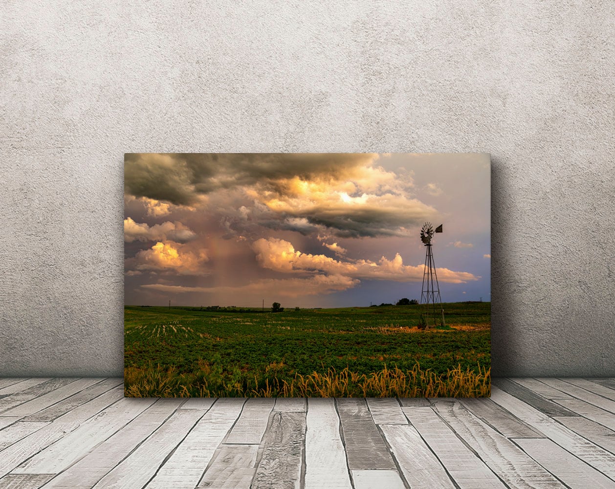 Windmill Wall Art Picture Scenic Iowa Landscape Photography - Etsy