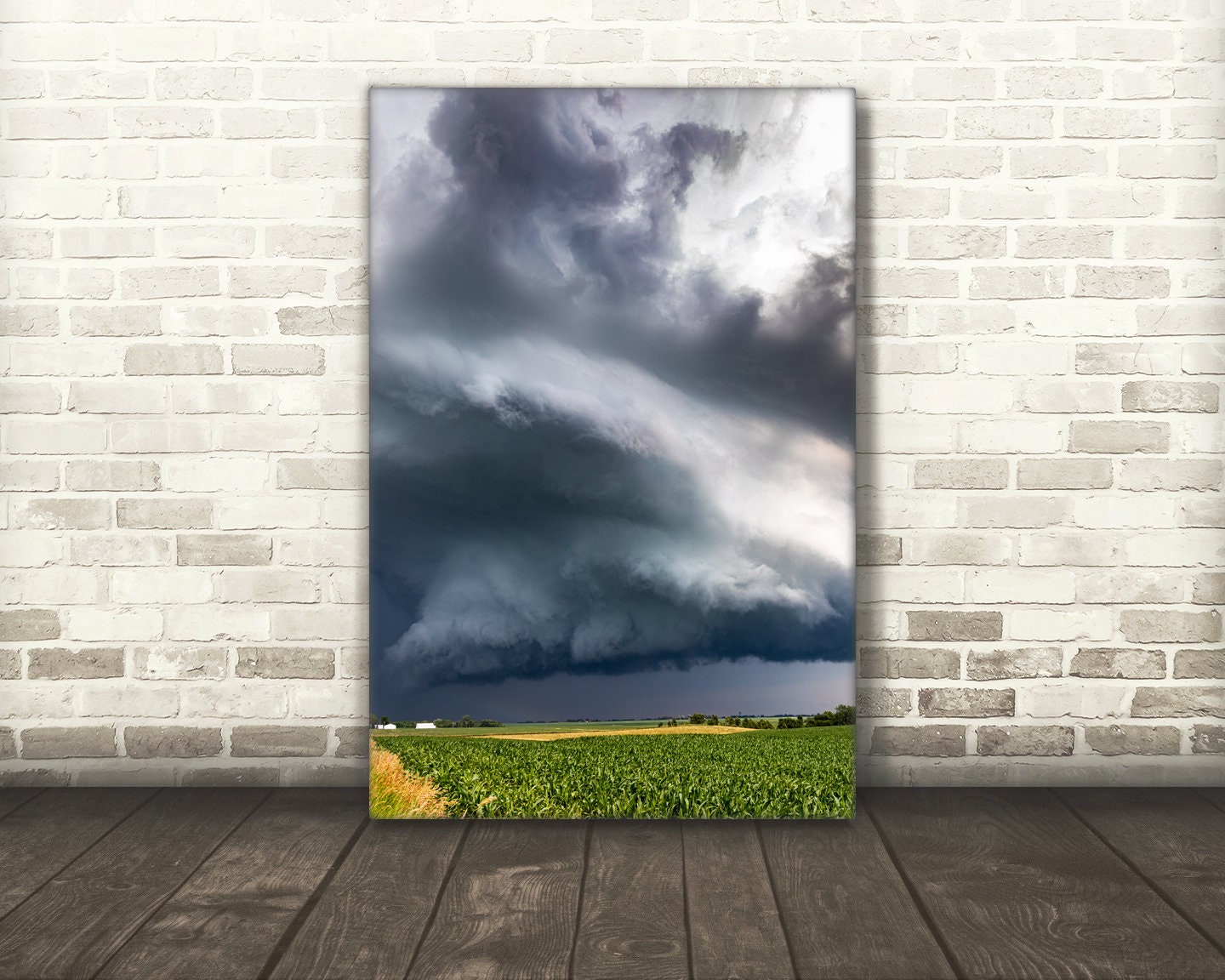Vertical Storm Cloud Wall Art Picture, Dramatic Thunderstorm ...