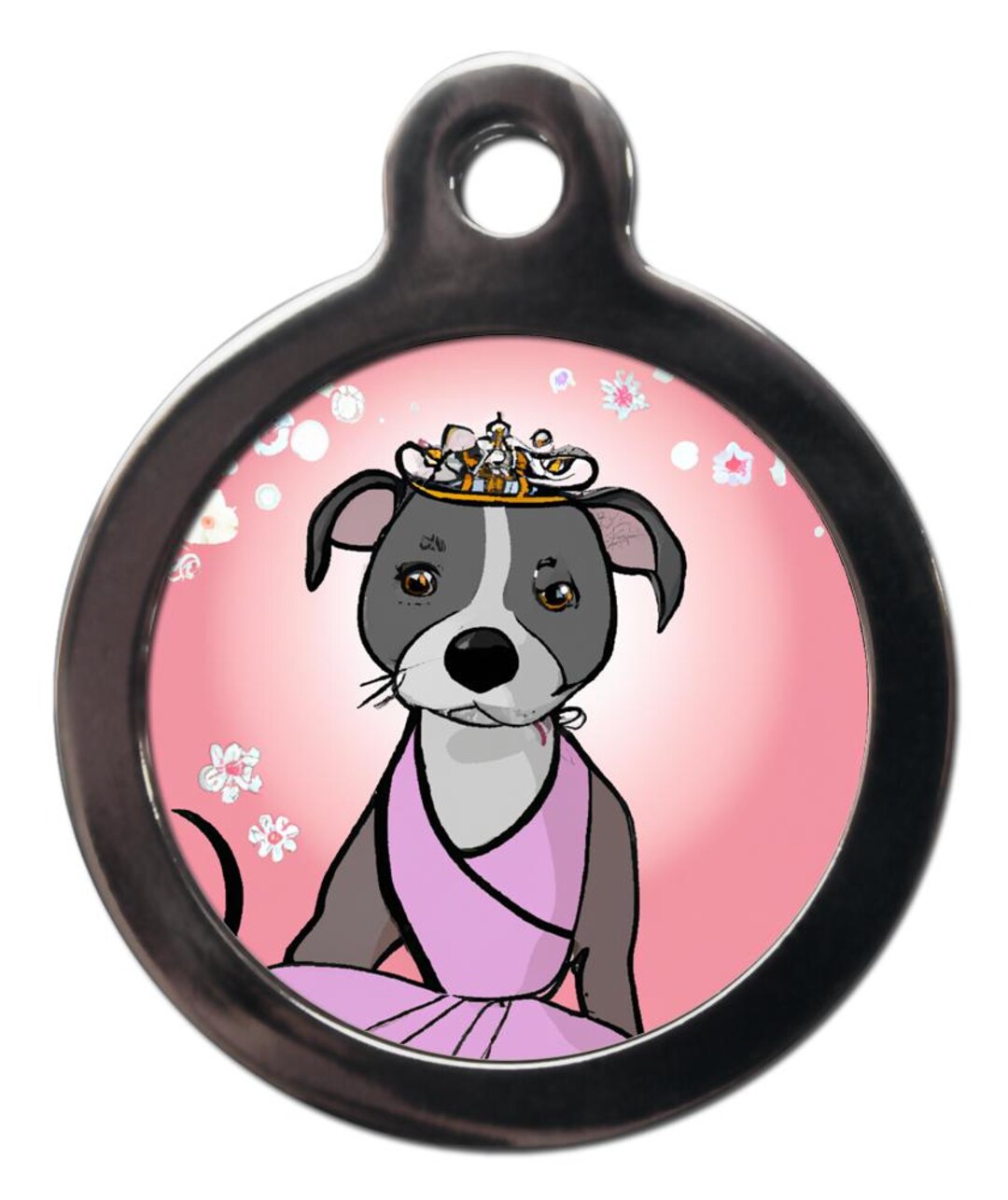 Staffy, Staffordshire Bull Terrier Princess ID Tag Keyring - Etsy