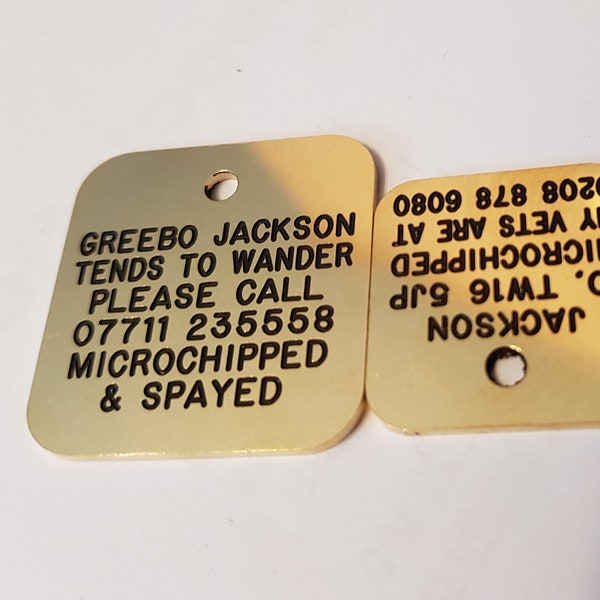 Engraved Dog Tag - Etsy UK