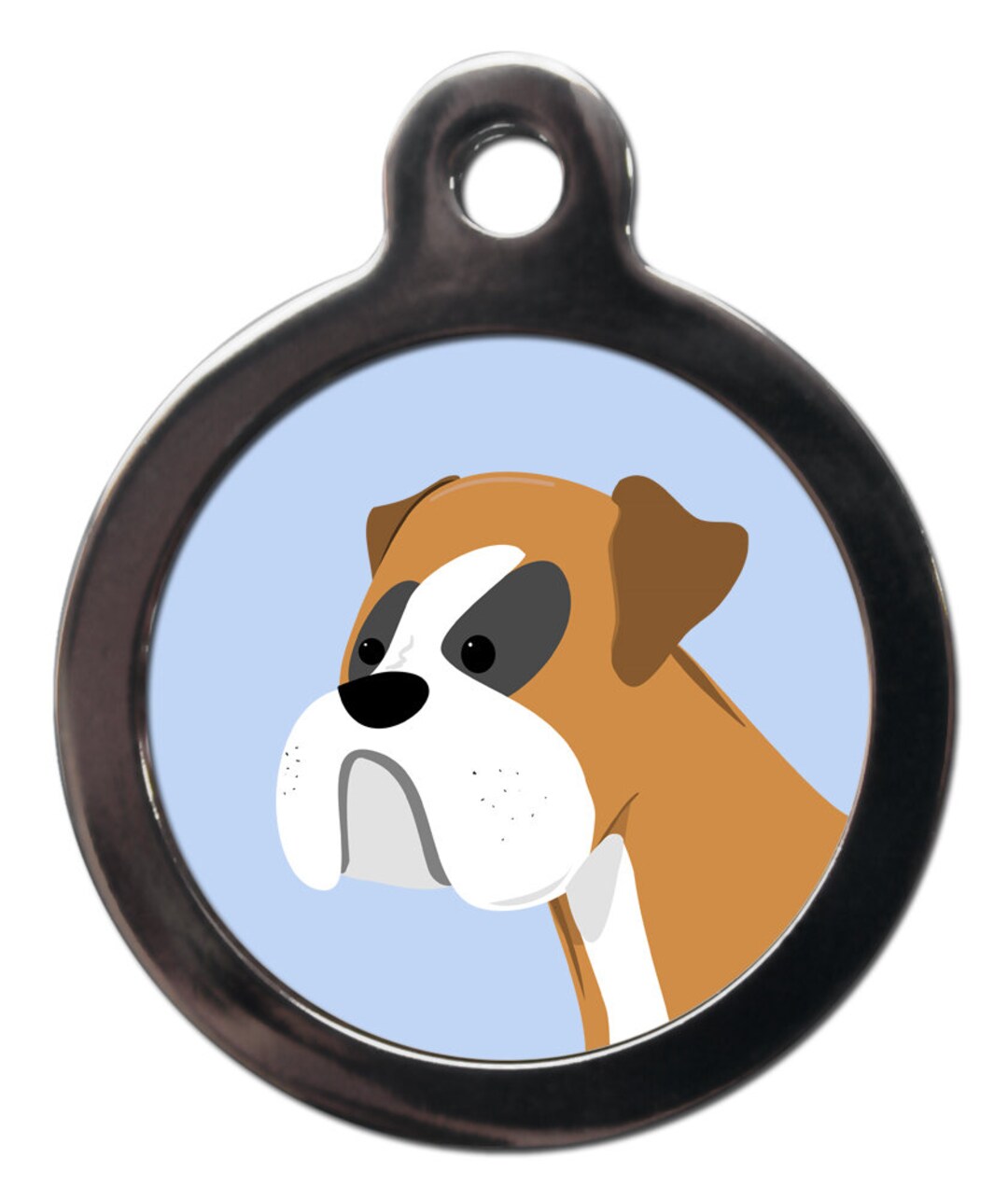 Cartoon Boxer Dog Tag , Personalised - Etsy