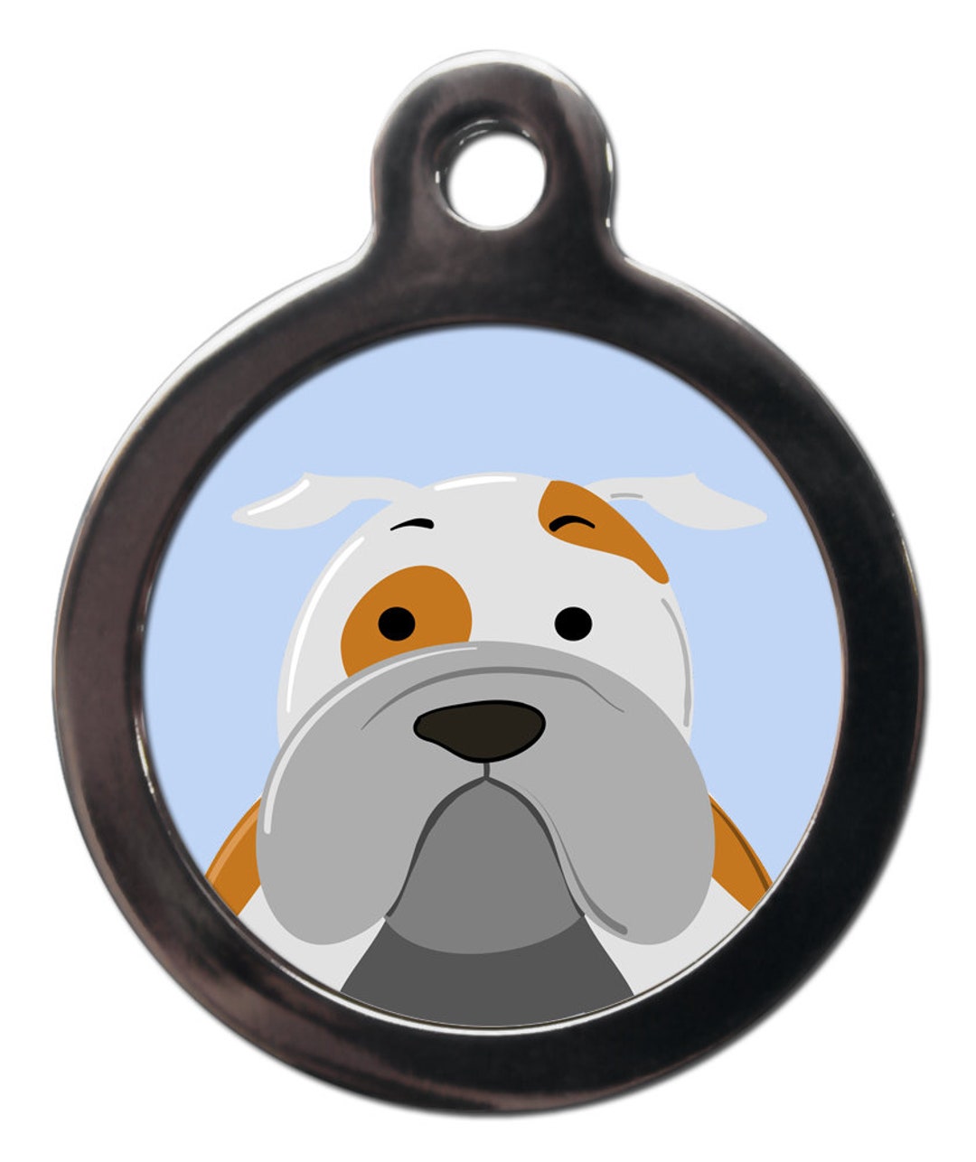 Cartoon English Bulldog Tag , Personalised - Etsy