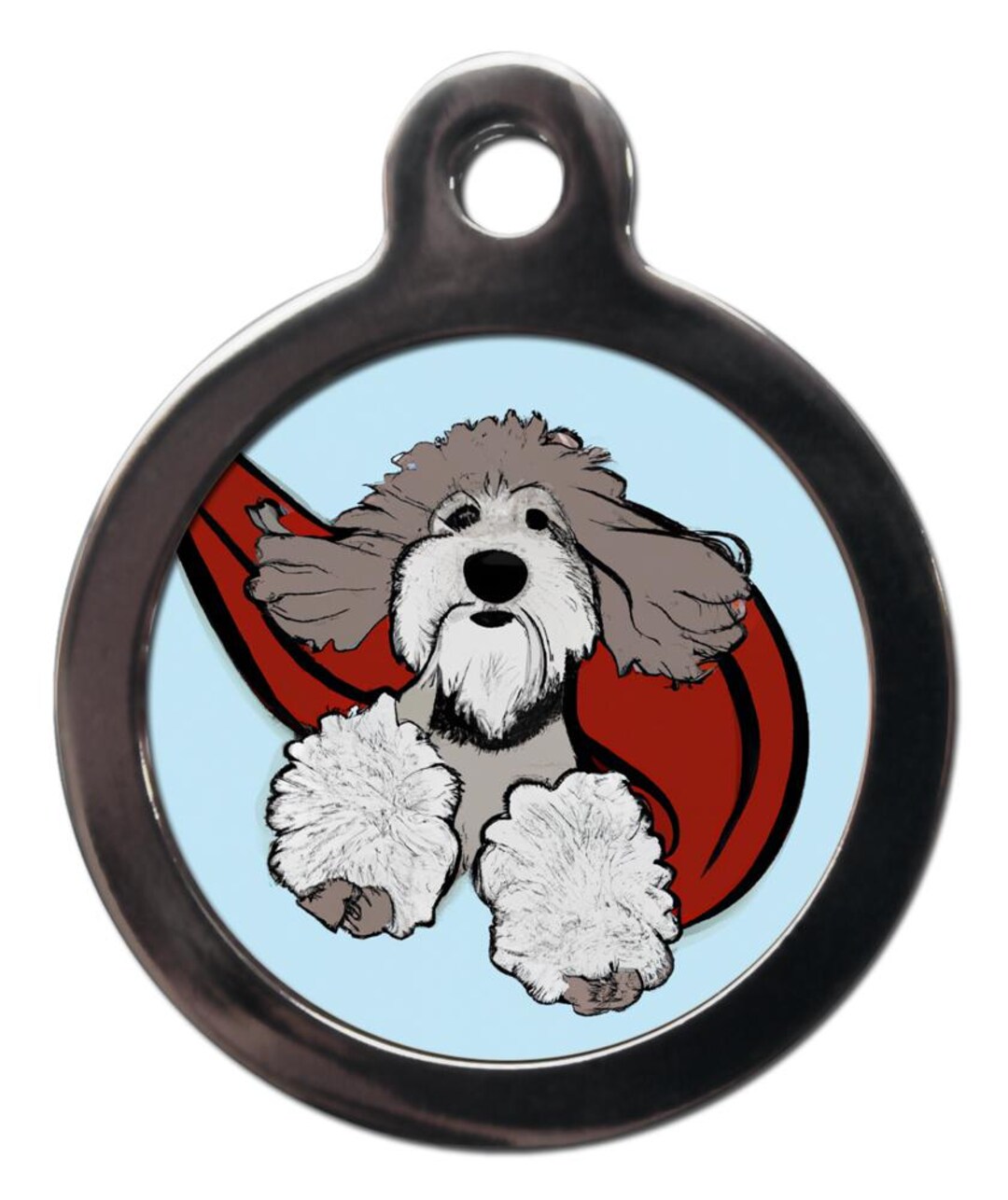 Labradoodle Superdog ID Tag Keyring - Etsy
