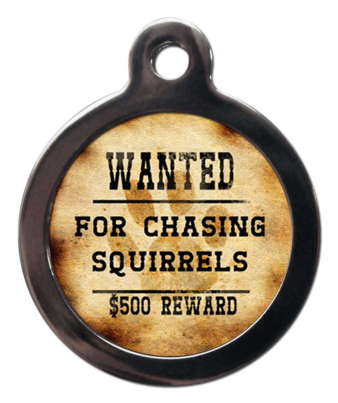 WANTED for CHASING SQUIRRELS Western Style Pet Id Tag - Etsy