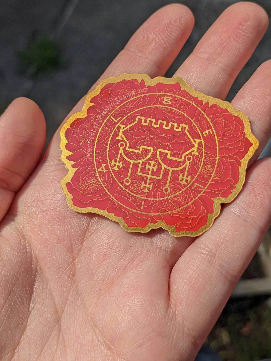 King Belial Magnet Gold Sigil Rose Ars Goetia Deity Demon Sticker - Etsy