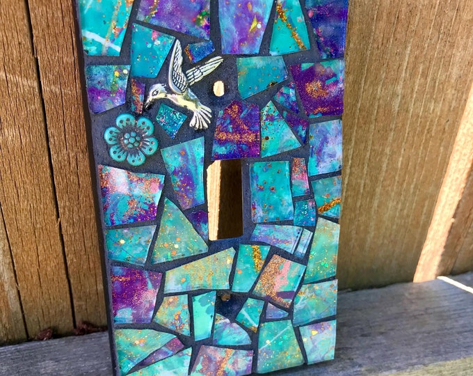 Hummingbird Mosaic Light Switch Plate/mosaic Light Switch Cover/mosaic ...