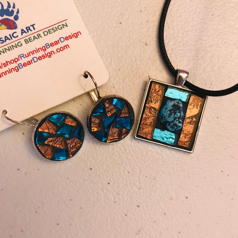 Mosaic Set Pendant - Etsy
