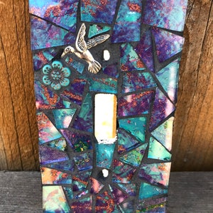 Hummingbird Mosaic Light Switch Plate/mosaic Light Switch Cover/mosaic ...