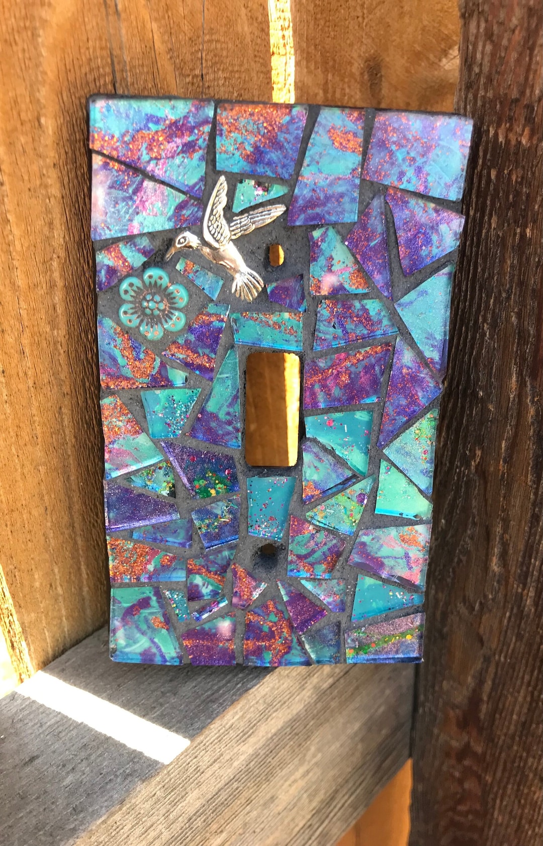 Hummingbird Mosaic Light Switch Plate/mosaic Light Switch Cover/mosaic ...