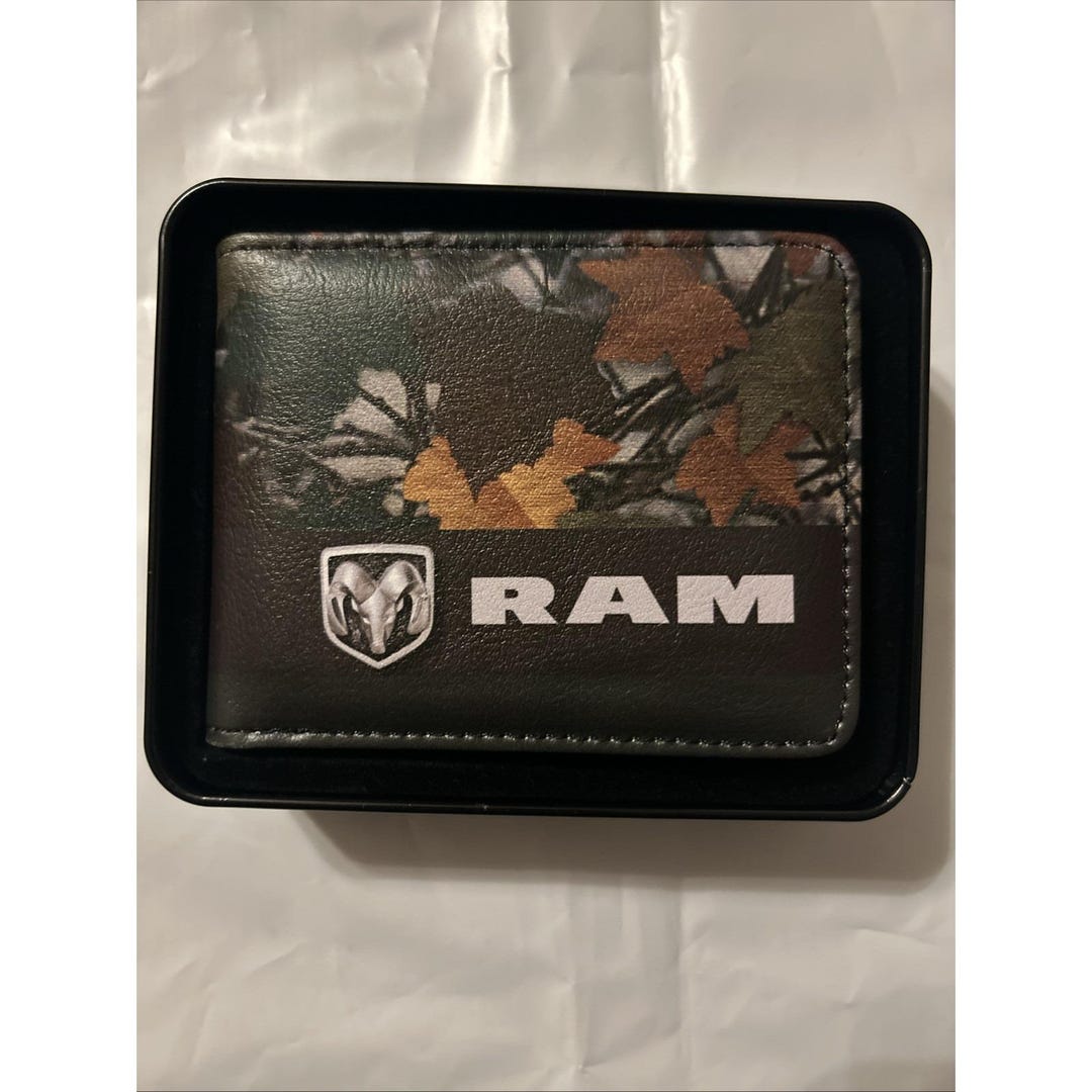 Dodge RAM Bi-fold Wallet Camo Green & Black Men's Official Licensed W ...