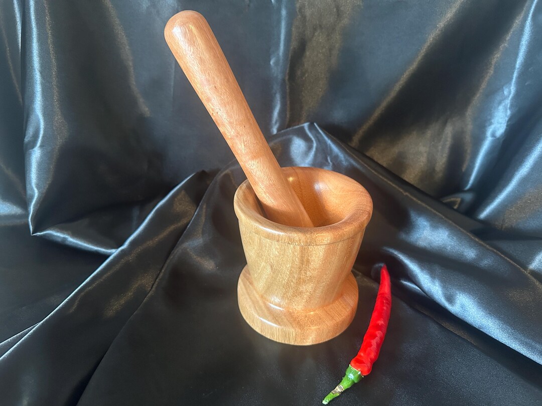 Hand Turned Wooden Mortar & Pestle - Australian Sydney Blue Gum - Etsy