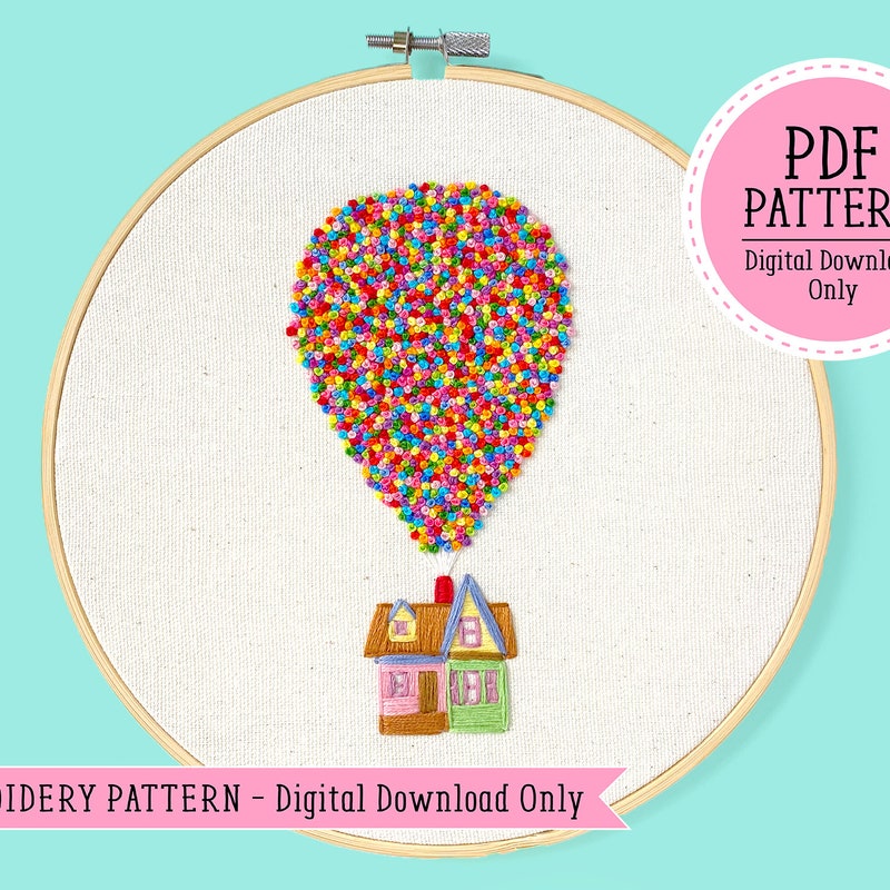 Up House Embroidery - Etsy