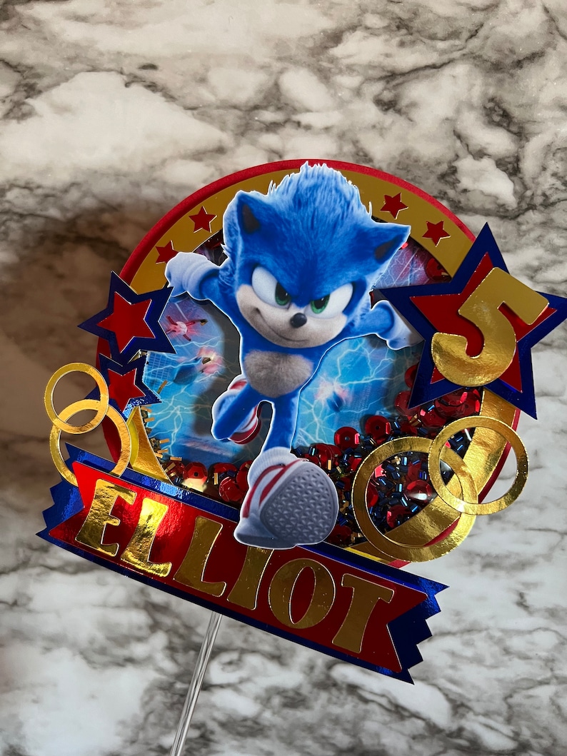 Sonic Cake Topper - Etsy UK