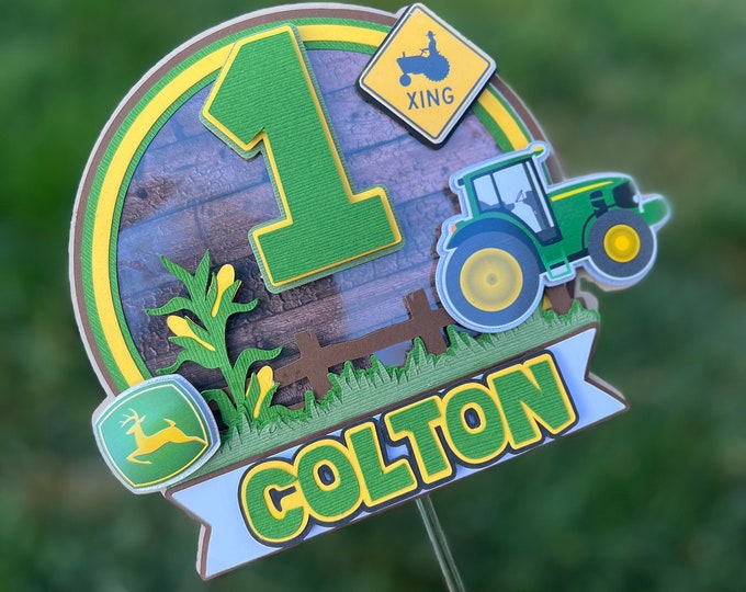 John Deere Cake Topper - Etsy