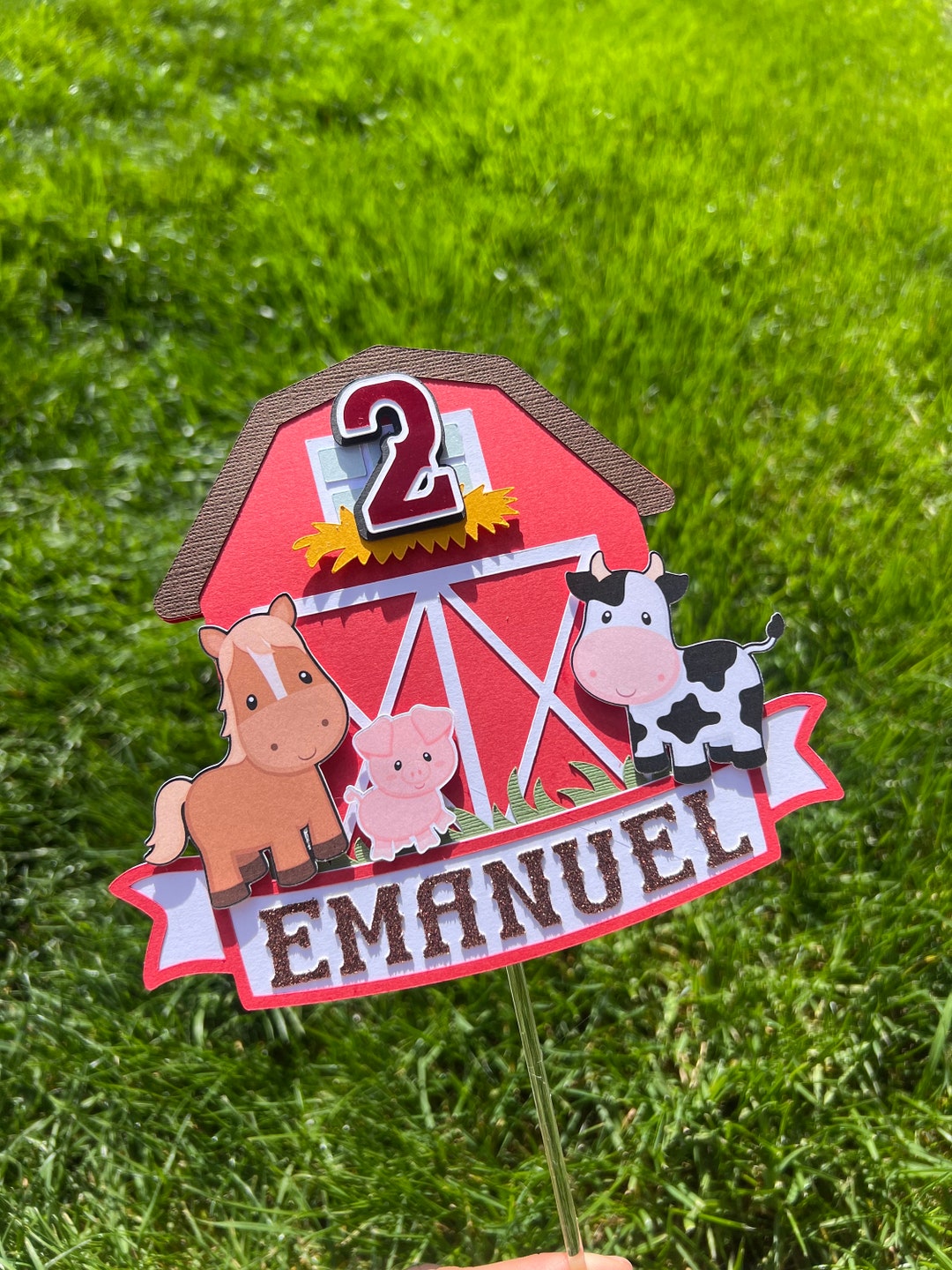 Barn Animals Cake Topper - Etsy